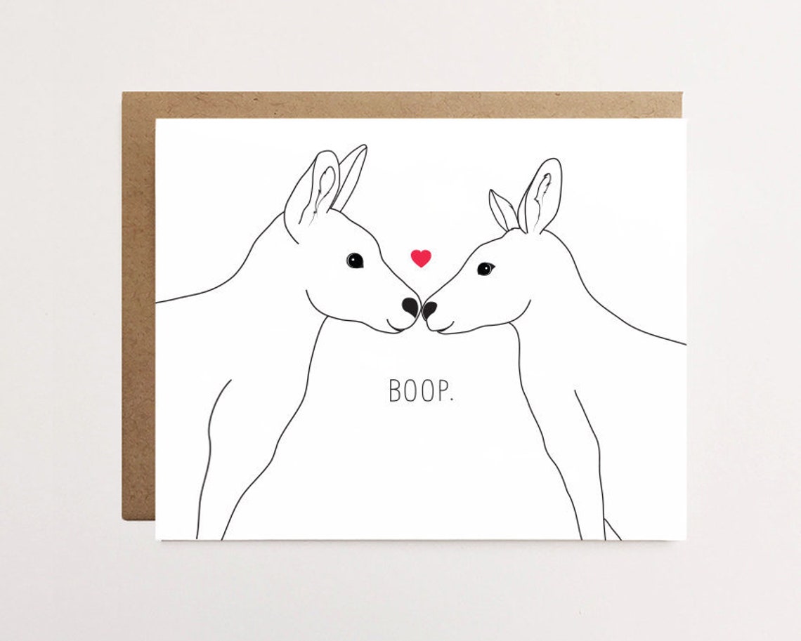 Kangaroo Card Kangaroo Anniversary Card Kangaroo Friendship | Etsy