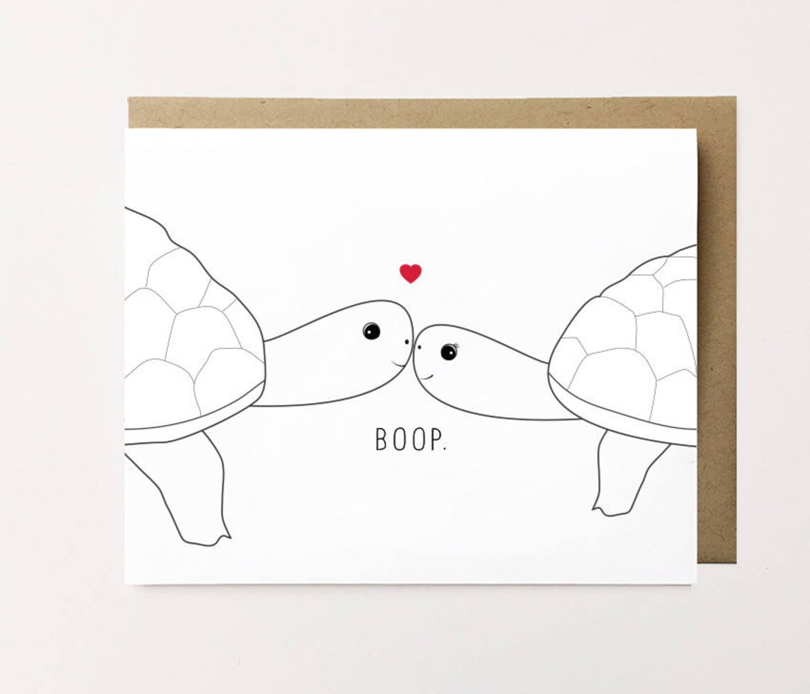 Turtle Card Turtle Anniversary Card Cute Anniversary Card - Etsy