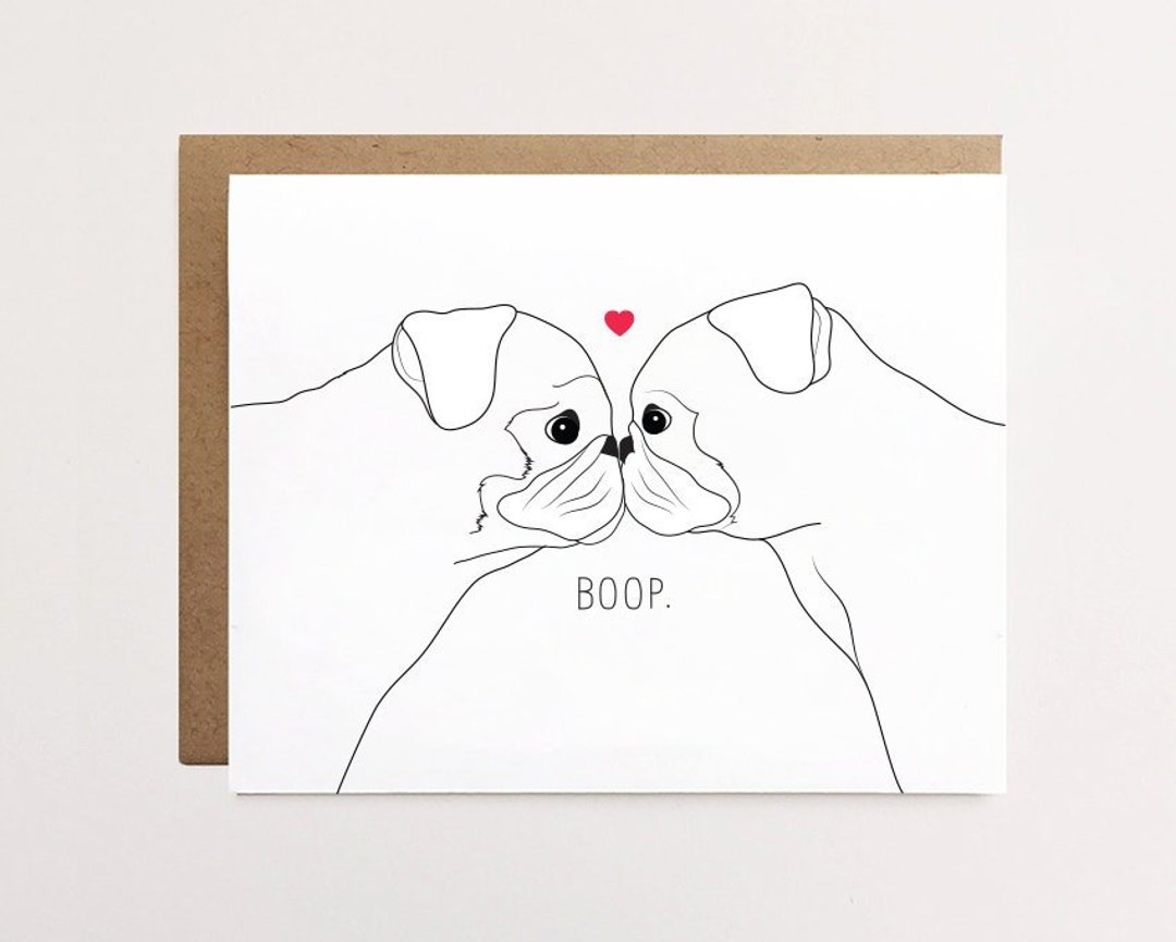 Pug Card Pug Anniversary Card Pug Birthday Card Dog - Etsy