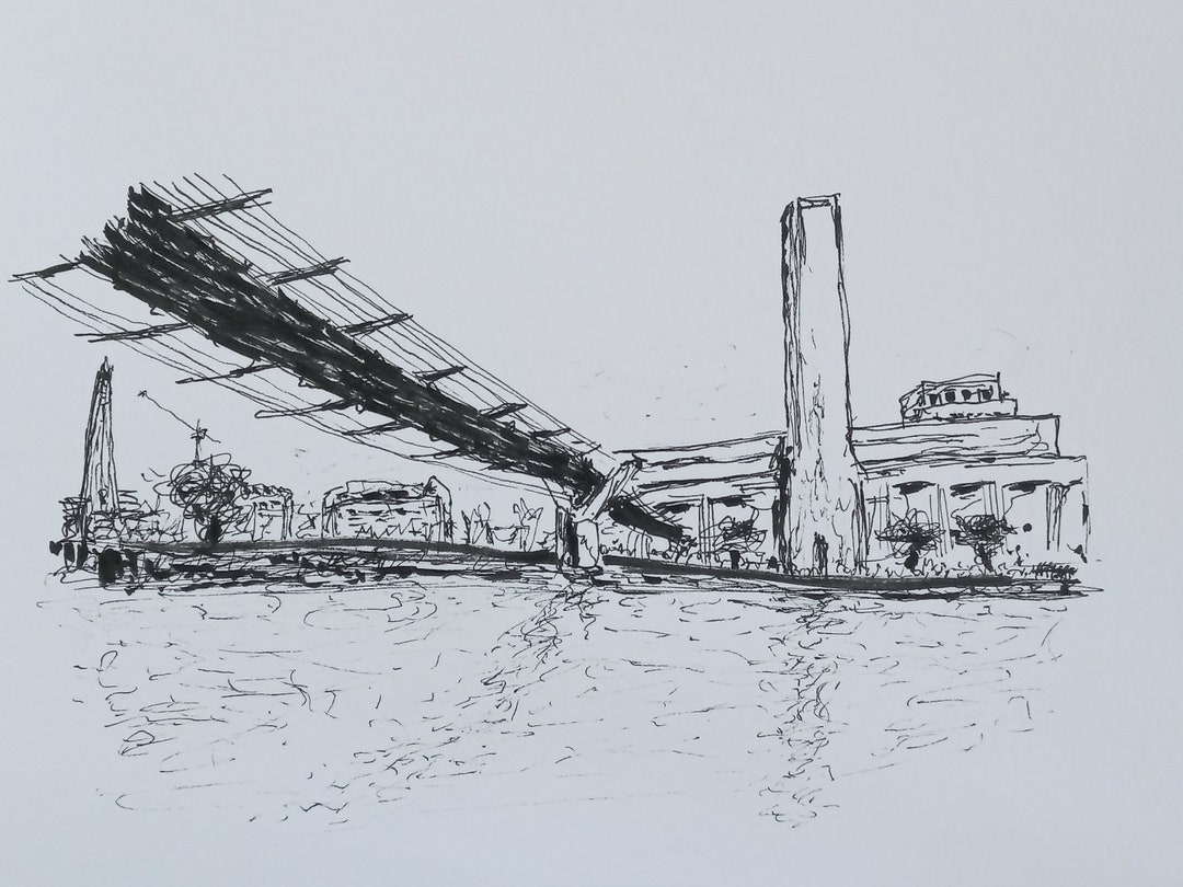 Original Artwork the Tate Modern - Etsy