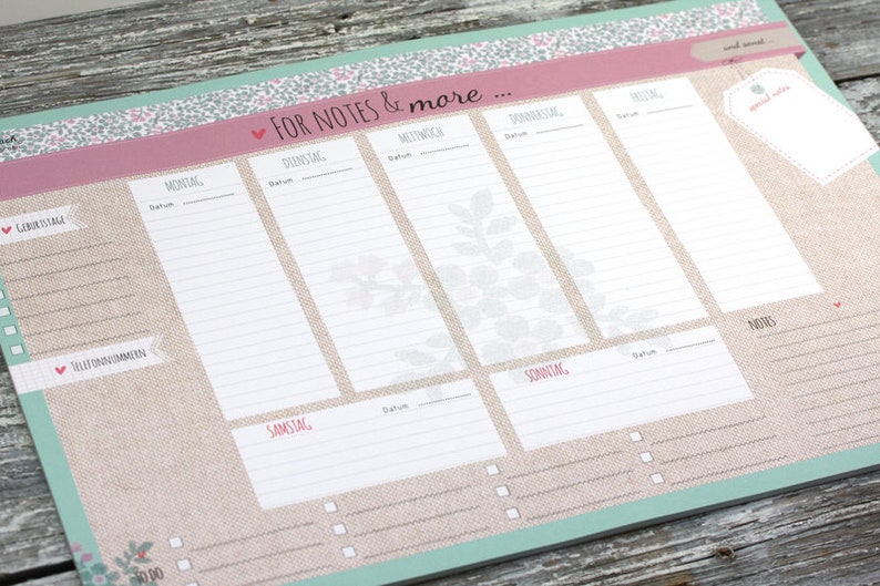 For Notes & More A3 Desk Pad Vintage - Etsy