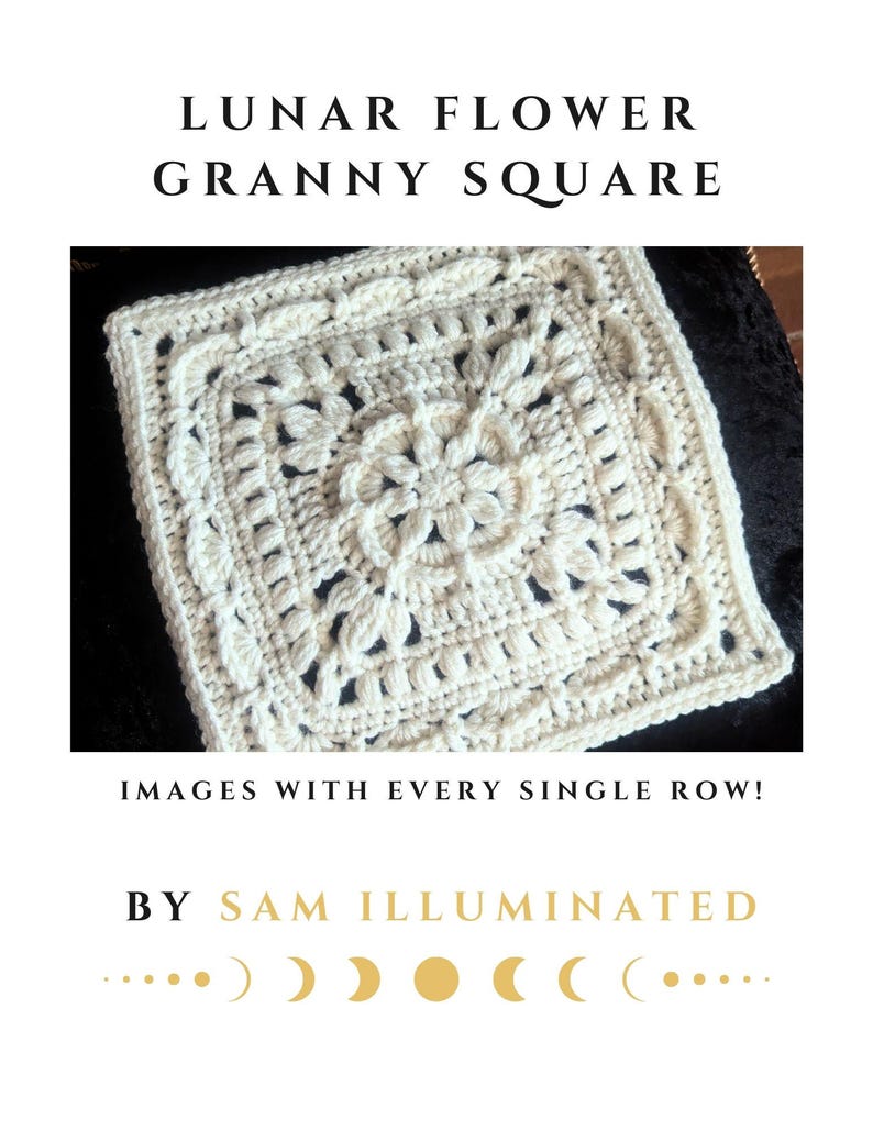 Lunar Flower Granny Square. Digital File PDF. - Etsy