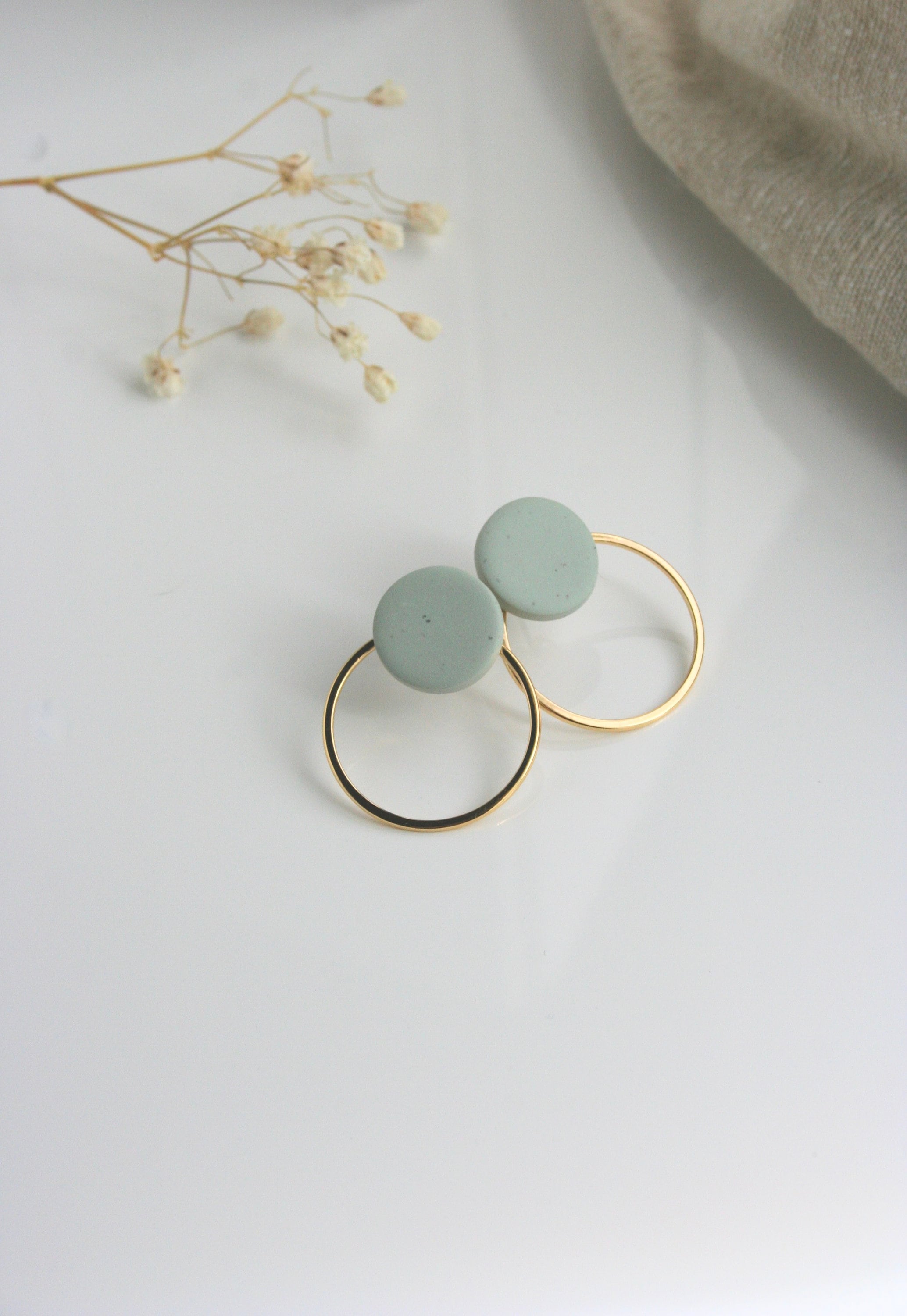EARRING in Polymer Clay for Woman, Handmade Polymer Clay Cercle Many ...