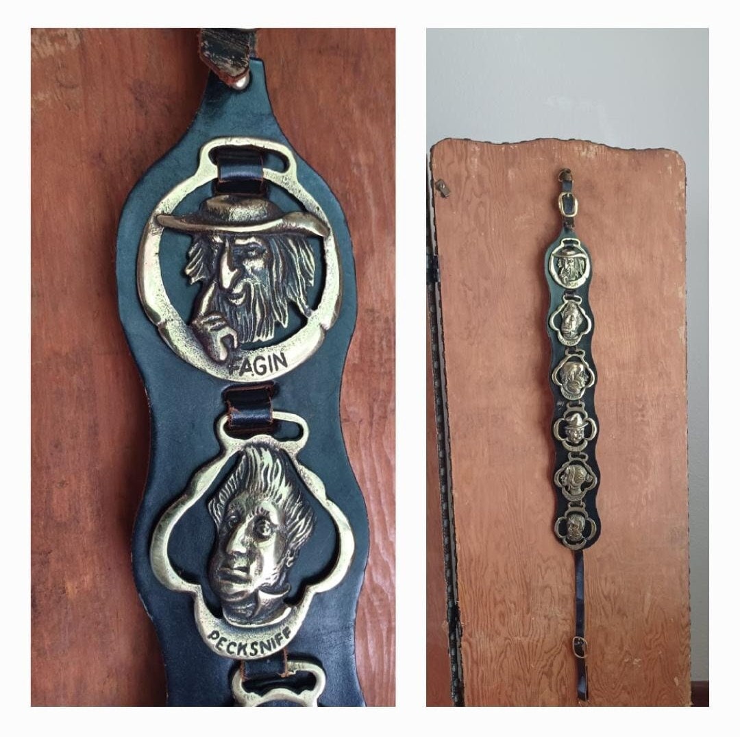 Vintage Dickens Characters Brass Medallions Horse Tack Oliver Twist ...