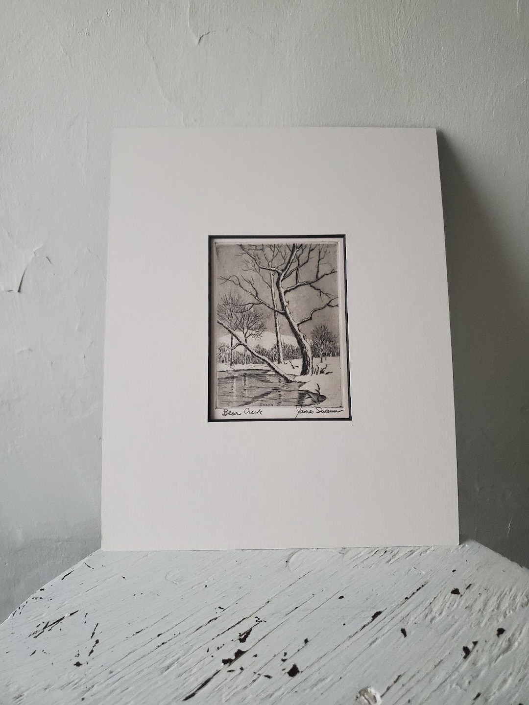 James Swann Bear Creek Etching Aquatint 1955 I American Artist 33 ...