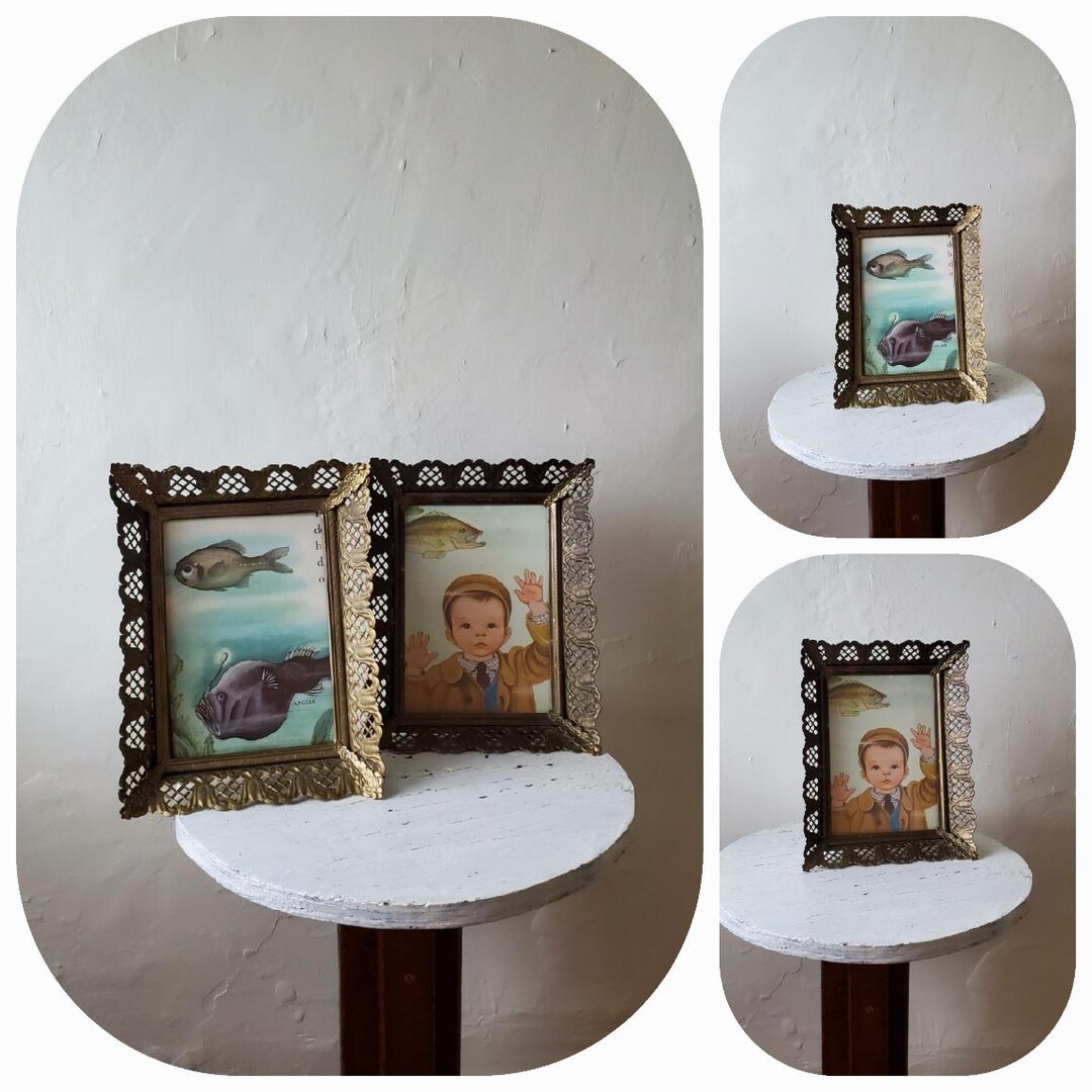 Vintage 60s Metalart Frames Set 5 × 7 Gold Midcentury Mid-century ...