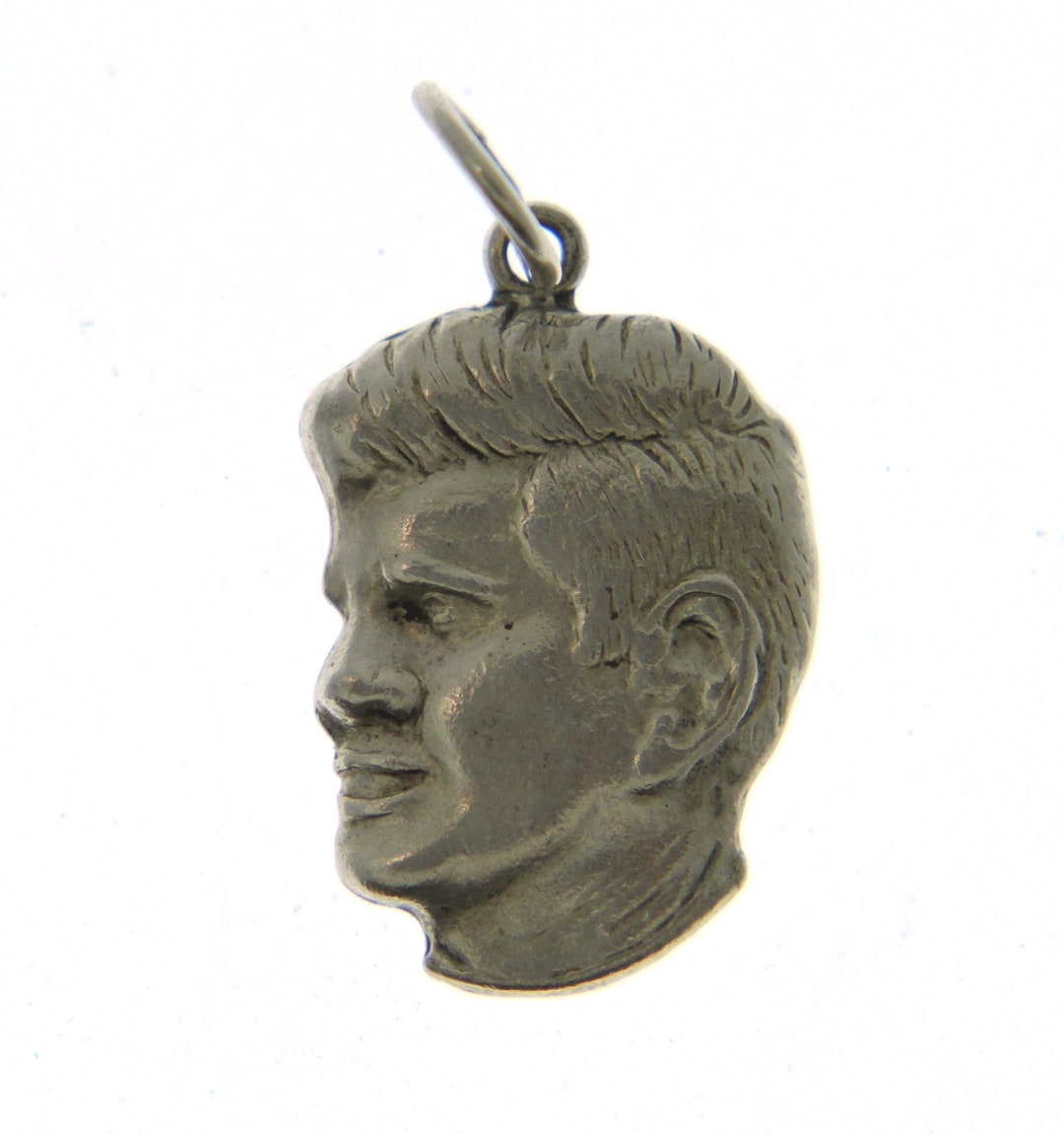 Vintage Sterling Silver JFK Head Charm - Etsy