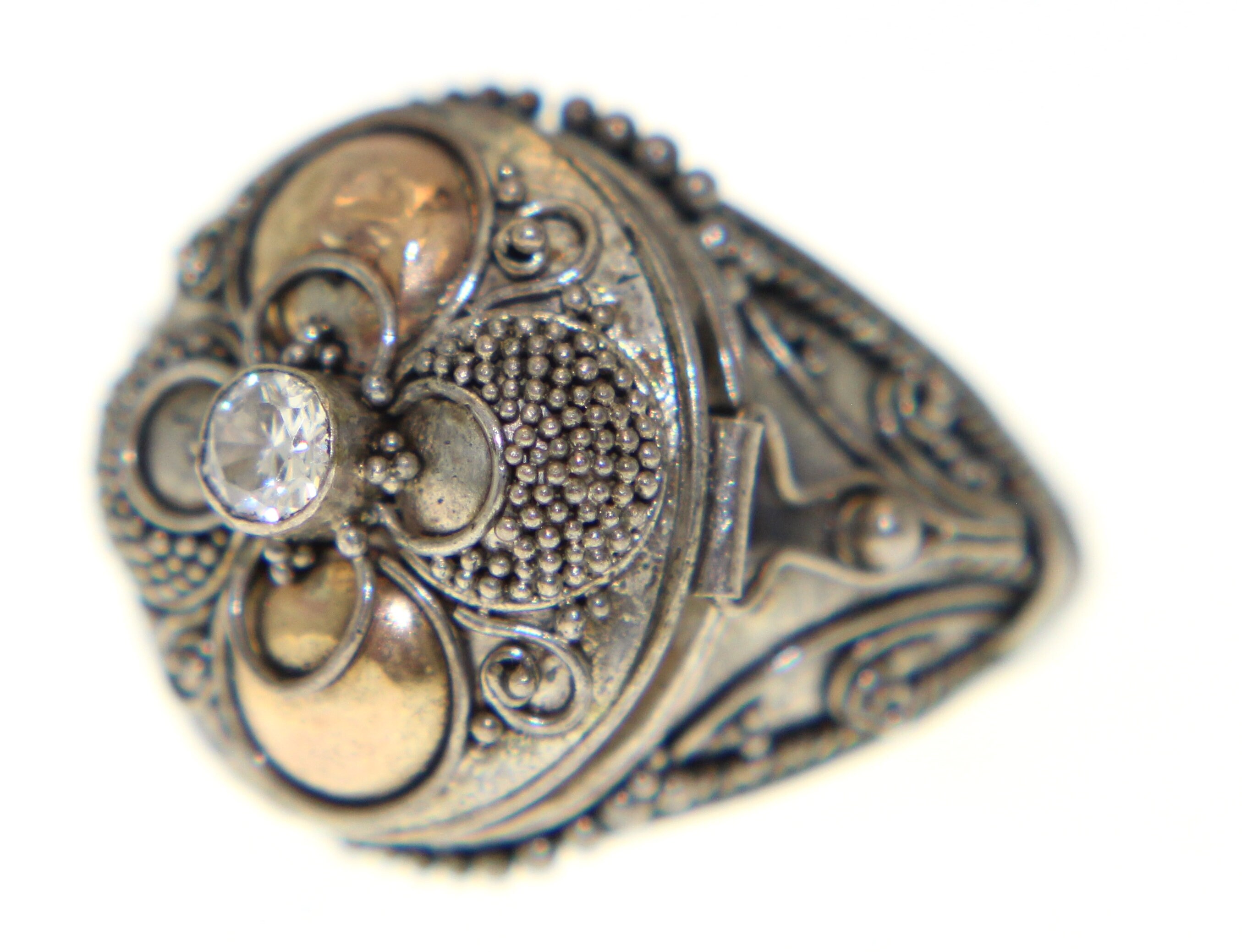 Vintage Sterling Silver Secret Compartment Ring - Etsy