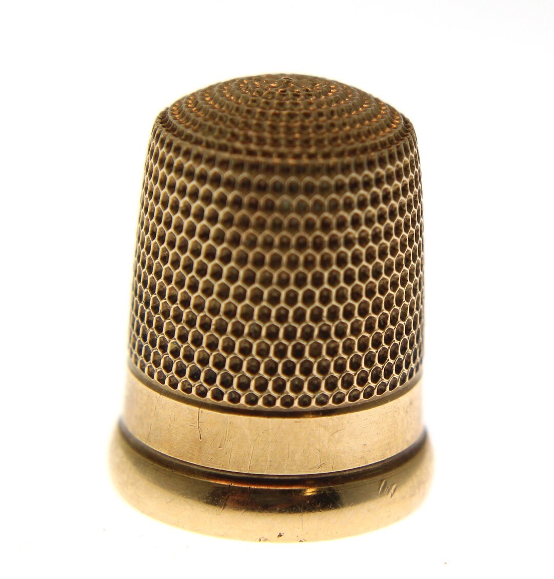 14K Yellow Gold Thimble - Etsy