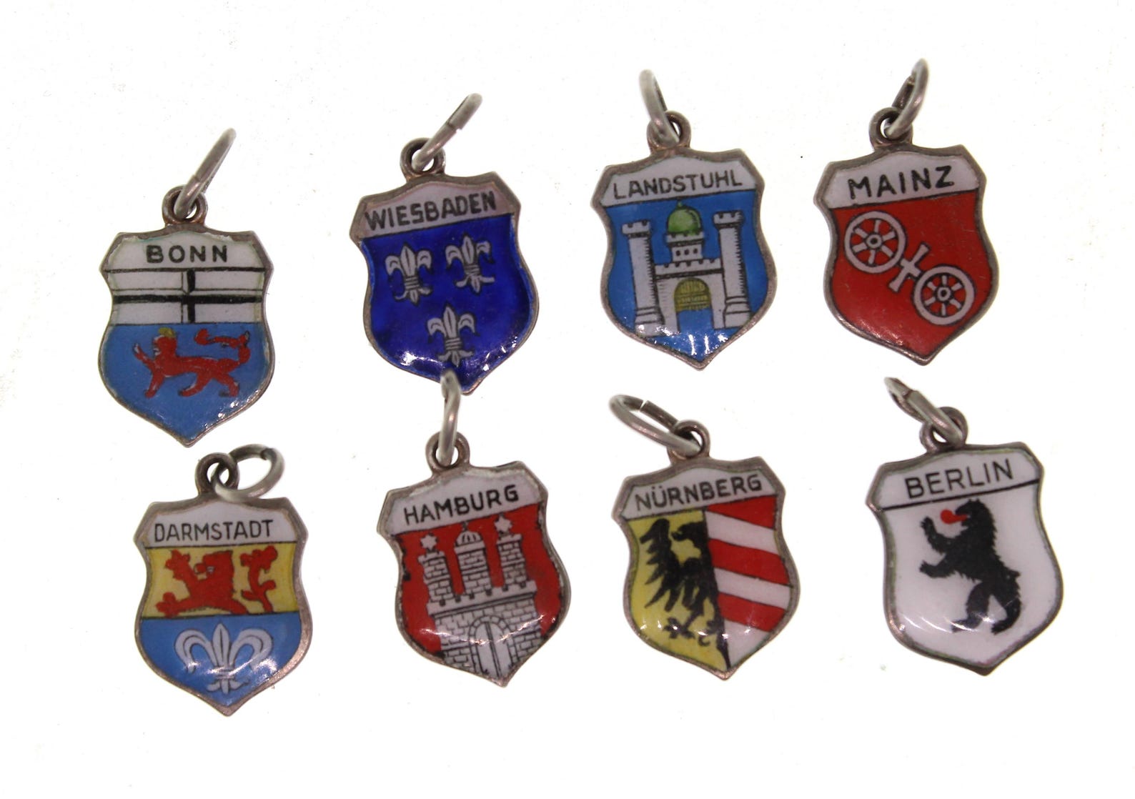 Vintage Sterling Silver German Tag Charm Pack - Etsy