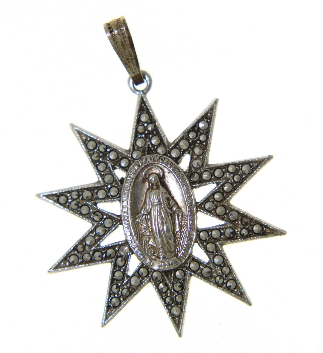 Vintage Sterling Silver Maronite Cross Pendant - Etsy