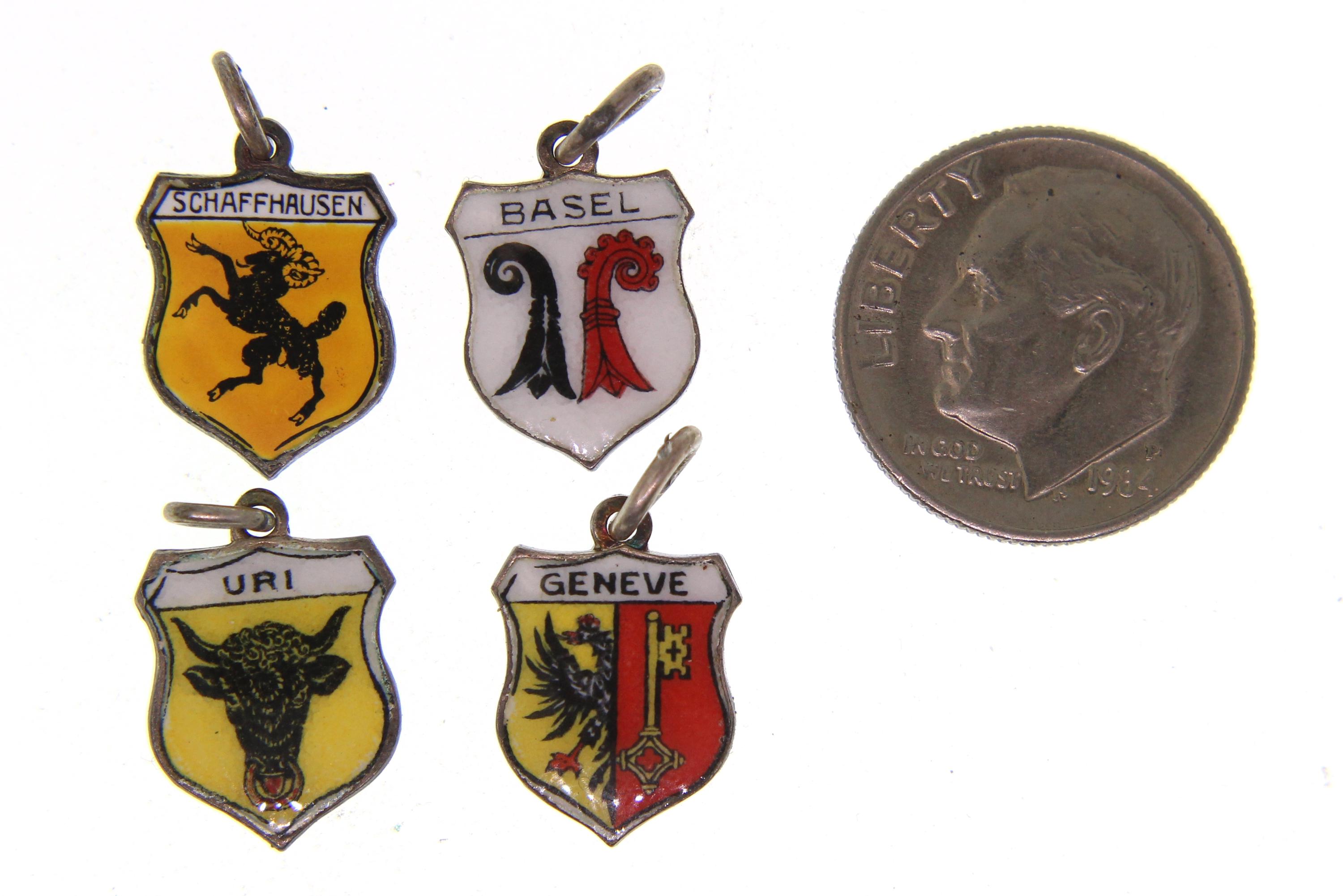 Vintage Sterling Silver Towns and Countries Tag Charm Pack - Etsy