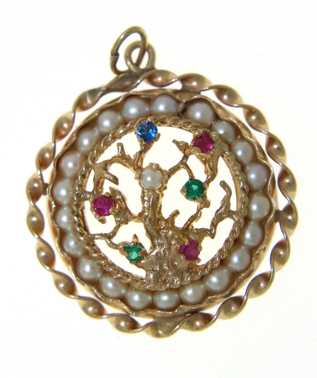 14K Gold Vintage Tree of Life Pendant/charm - Etsy