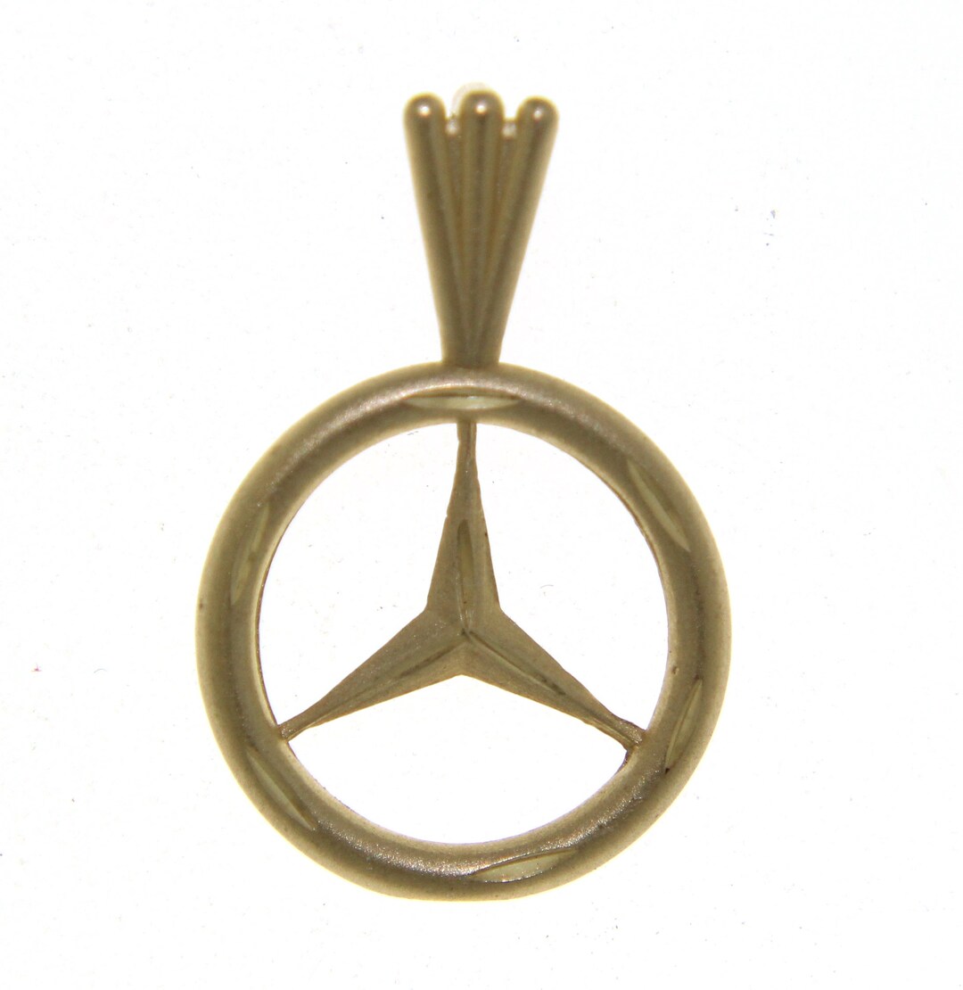 14K Mercedes Benz Logo Charm/pendant - Etsy