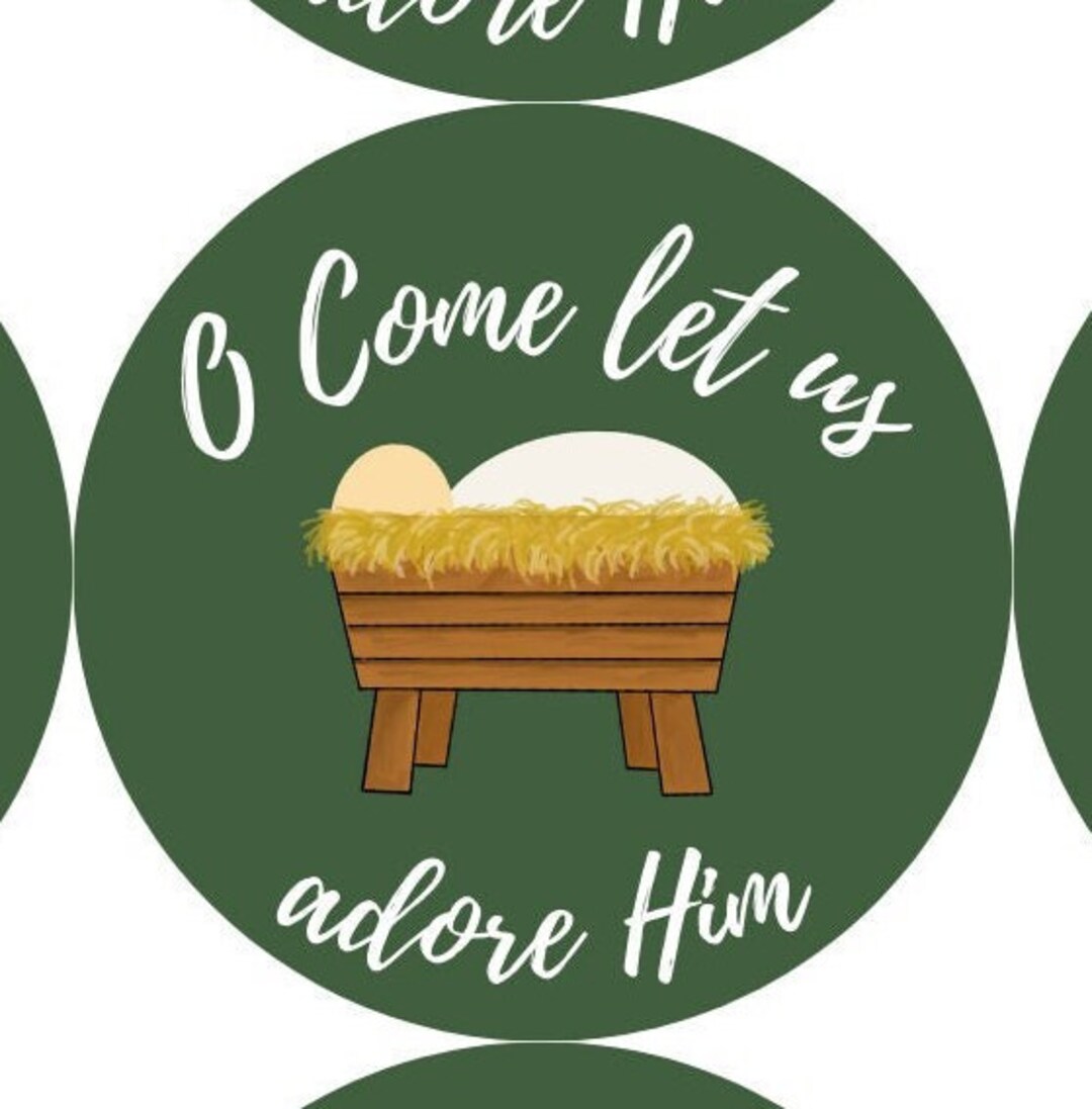 O Come Let Us Adore Him Gift Tags - Etsy