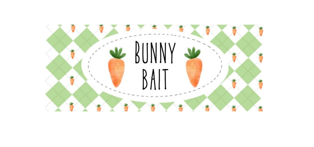 Bunny Bait Rectangle Tags - Etsy