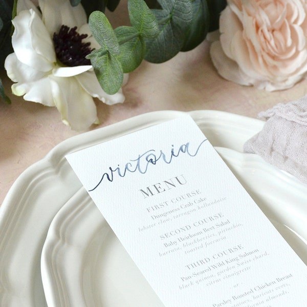 Wedding Menu Watercolor - Etsy