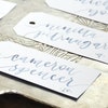 Handwritten Calligraphy Personalized Name Tags, Gift Tags, Place Cards ...