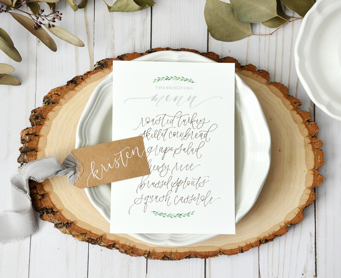 Printable Thanksgiving Menu Fill in the Blank Menu Instant | Etsy