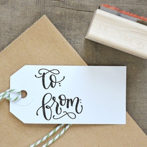 To and From Stamp - DIY to From Gift Tags, Stickers and Labels - Rubber ...