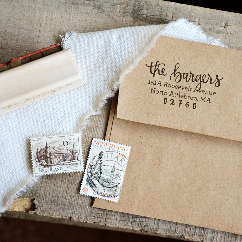 Return Address Rubber Stamp Custom Stamp Personalized | Etsy