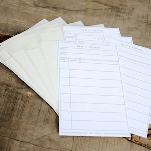 Personalized Library Cards With Self-adhesive Pocket Holder and ...