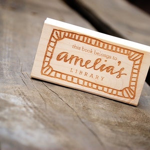 Custom Personalized Bookplate Rubber Stamp, Perfect Library Gift for ...