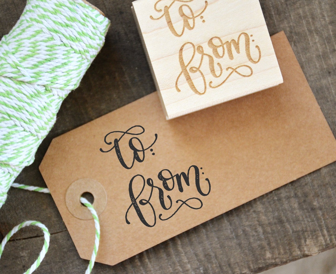 To and From Stamp - DIY to From Gift Tags, Stickers and Labels - Rubber ...