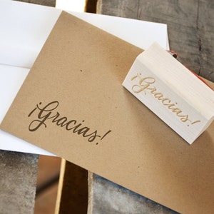 Gracias!, Hand Written Script Rubber Stamp - Etsy
