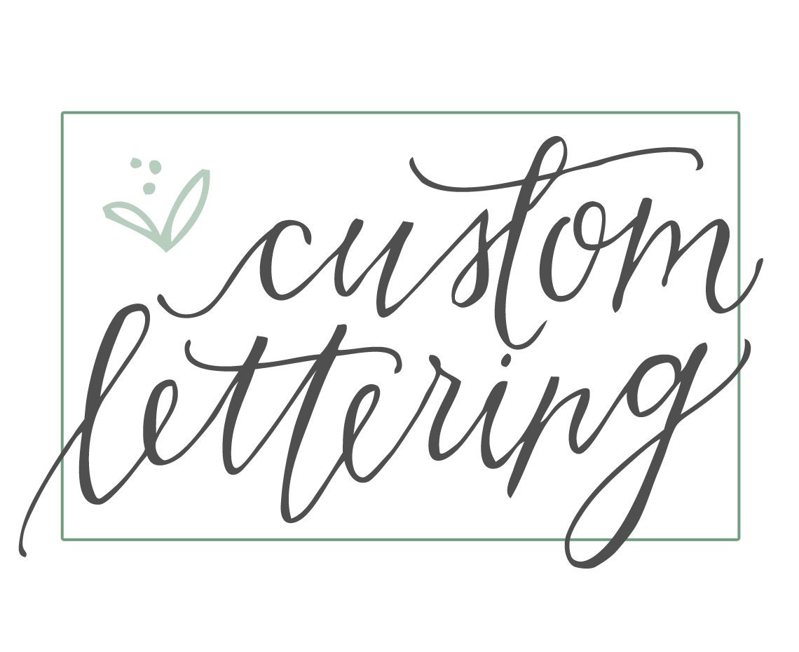 Custom Hand Lettering for Weddings or Businesses | Etsy
