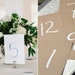 Watercolor Table Numbers Wedding Calligraphy Table Number - Etsy