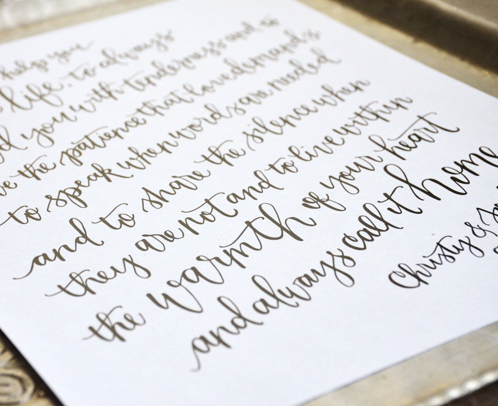 Handwritten Wedding Vows Art Print. Personalized Wedding Vow Keepsake ...