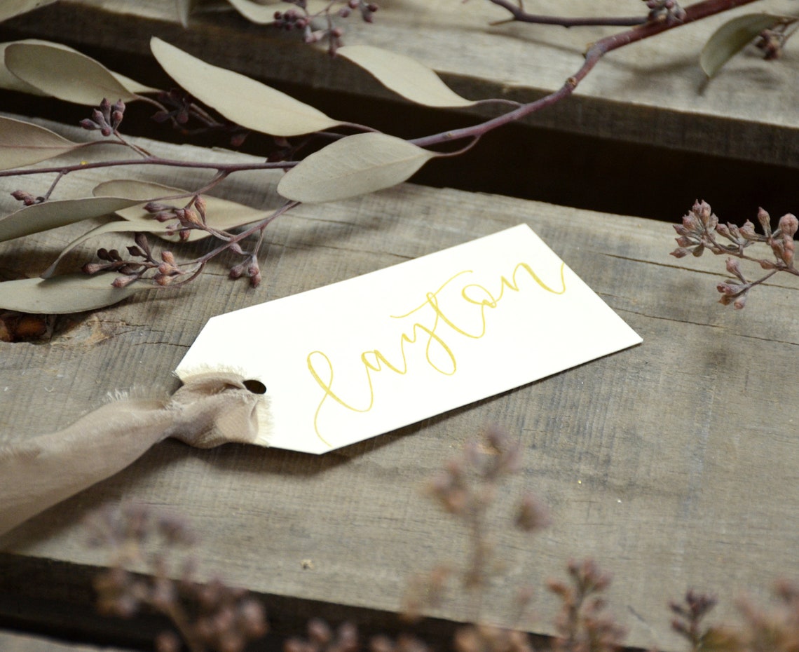 Handwritten Gift Tags Wedding Place Cards Bachelorette Party | Etsy