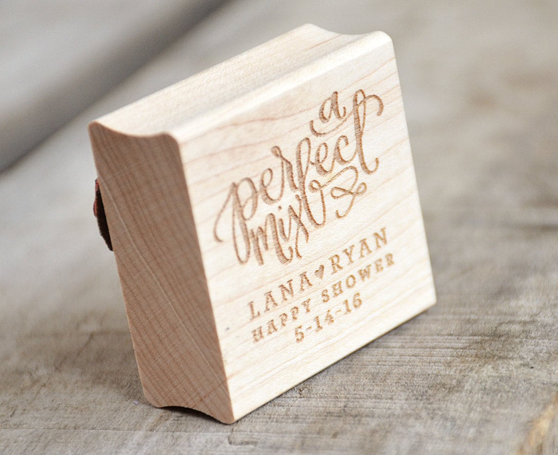 A Perfect Mix Rubber Stamp for Personalized Wedding Favors. | Etsy UK