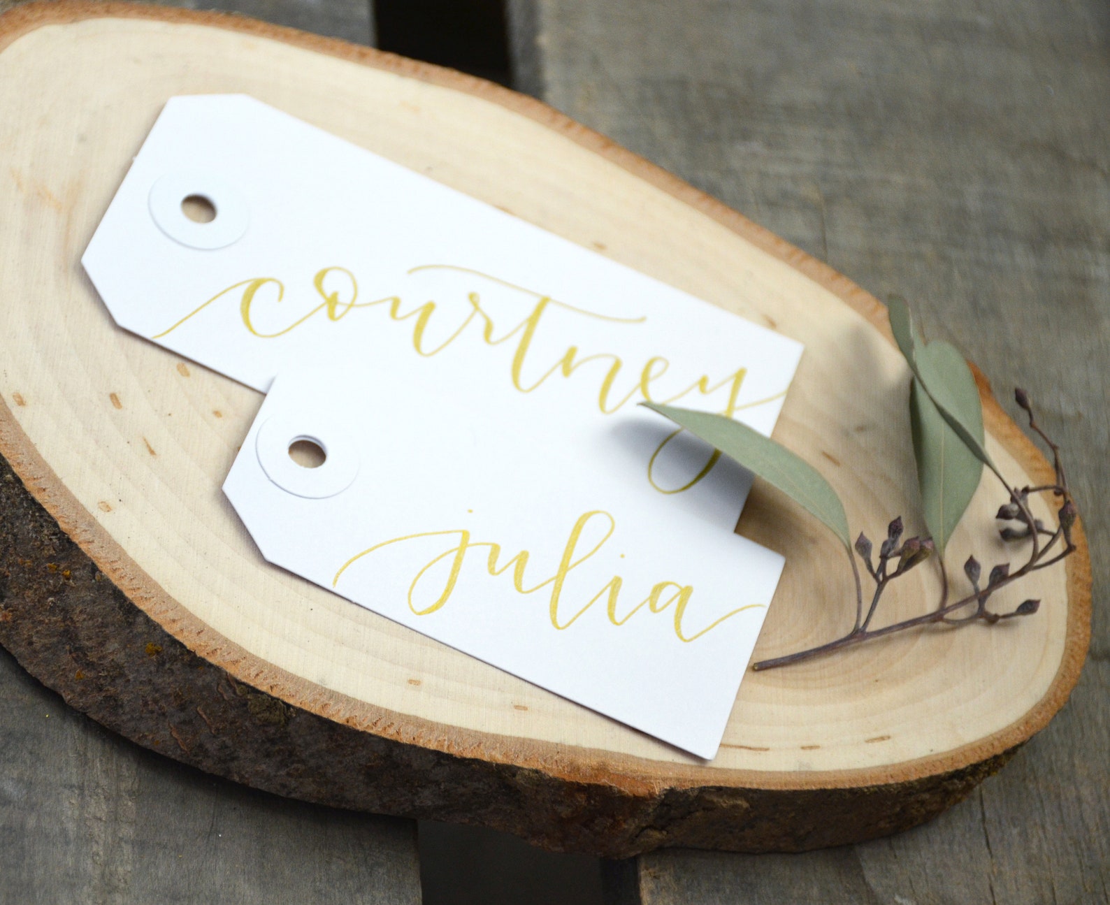 Handwritten Calligraphy Personalized Name Tags, Gift Tags, Place Cards ...