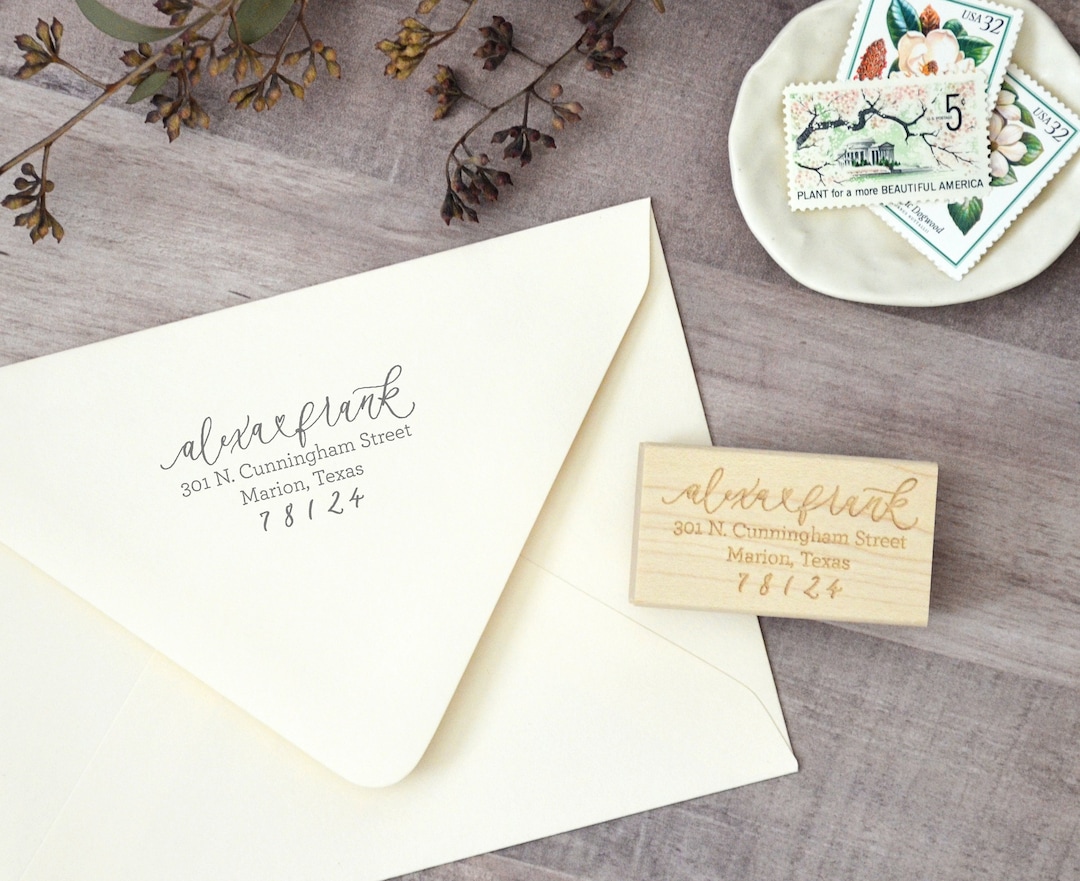 Return Address Rubber Stamp, Custom Stamp, Personalized Address Stamp ...