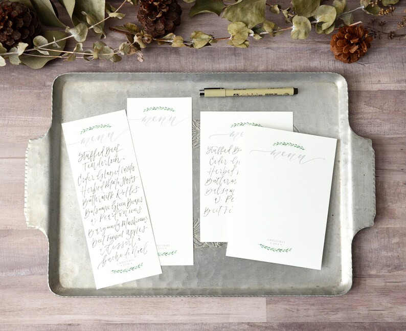 Printable Christmas Menu, Fill in the Blank Menu Instant Download ...