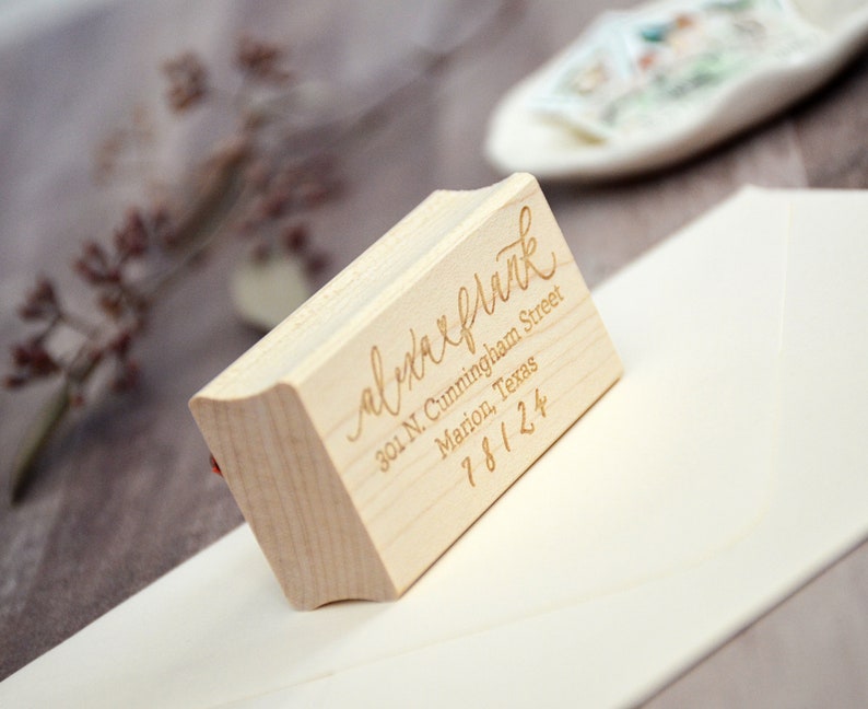 Return Address Rubber Stamp Custom Stamp Personalized | Etsy