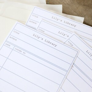 Personalized Library Cards With Self-adhesive Pocket Holder and ...