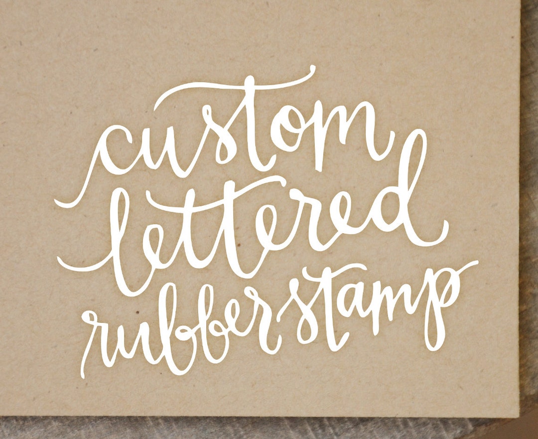 Personalized Handwritten Calligraphy Square Rubber Stamp With Optional ...