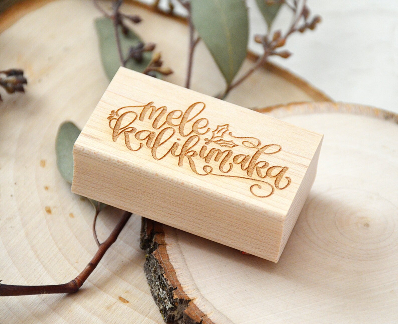 Mele Kalikimaka Stamp, DIY Personalized Hawaiian Christmas Gift Tags ...