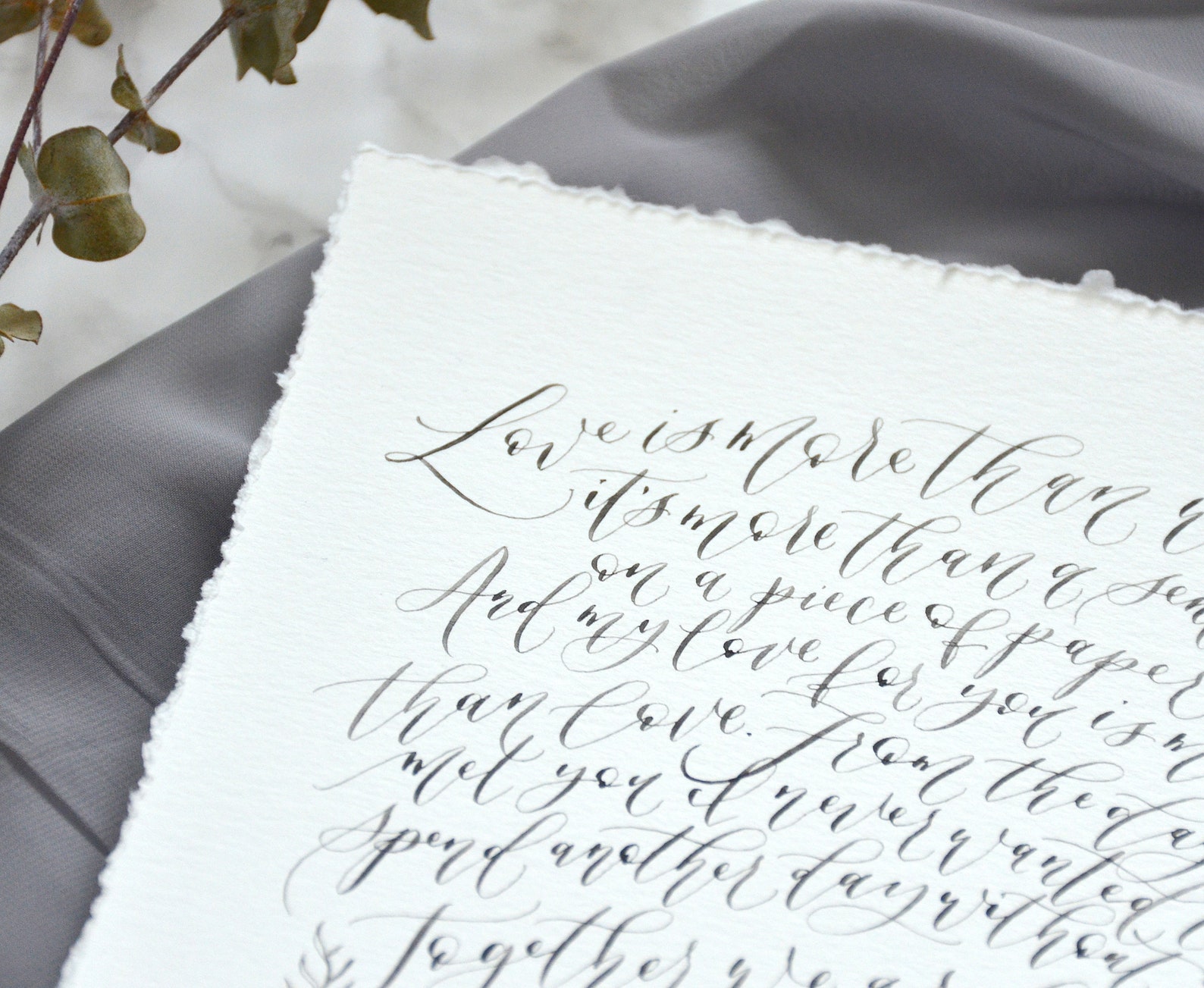 Wedding Vow Calligraphy Artwork. Wedding Vow Keepsake. Hand | Etsy