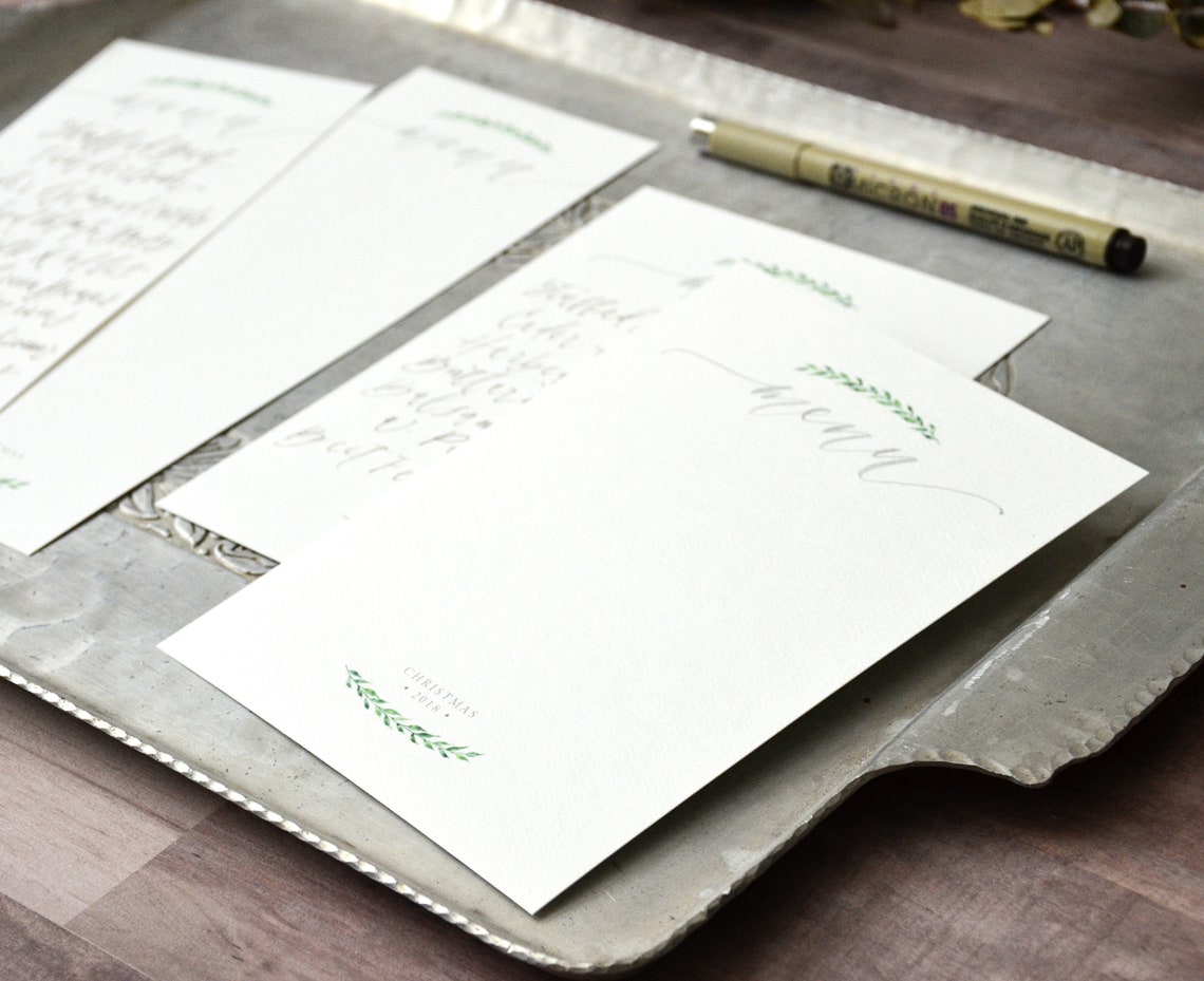 Printable Christmas Menu, Fill in the Blank Menu Instant Download ...