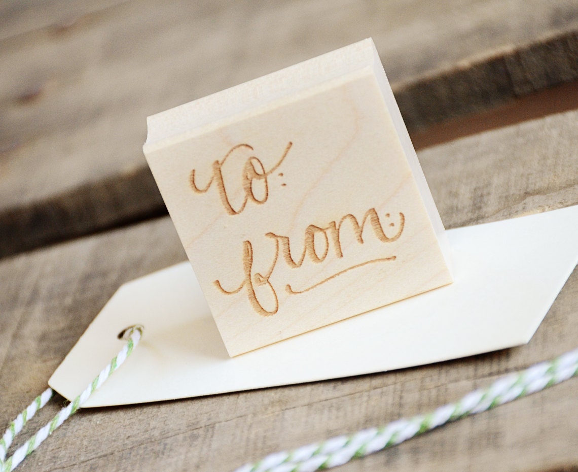 To and From Rubber Stamp Gift Wrap for Christmas Birthdays - Etsy