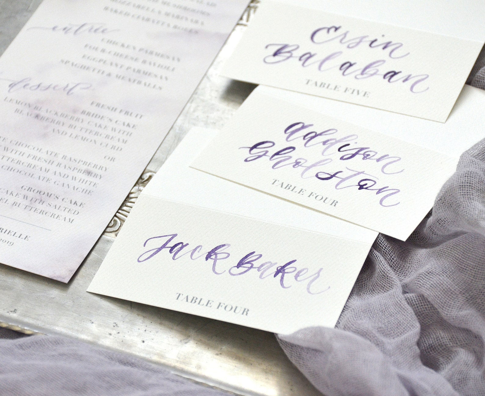 Watercolor Wedding Tent Cards Handwritten Calligraphy - Etsy