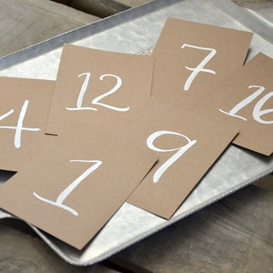 Watercolor Table Numbers Wedding Calligraphy Table Number | Etsy
