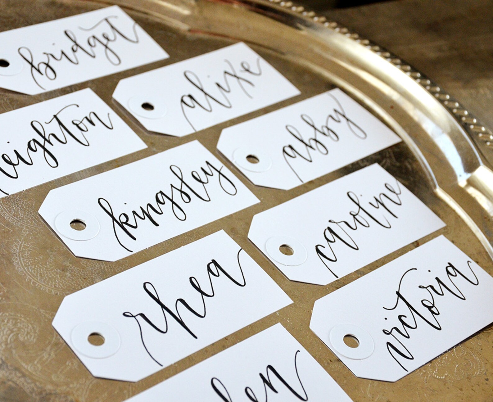 Thanksgiving Handwritten Personalized Name Tags, Calligraphy Place ...