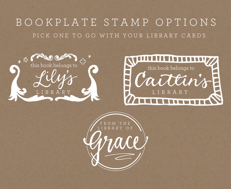 Personalized Library Cards With Self-adhesive Pocket Holder - Etsy