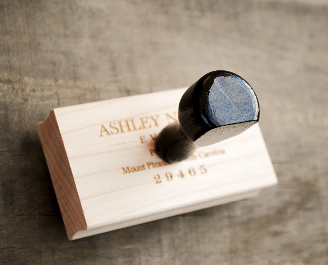Add Wood Handle to Rubber Stamp, Upgrade Custom Rubberstamp - Etsy