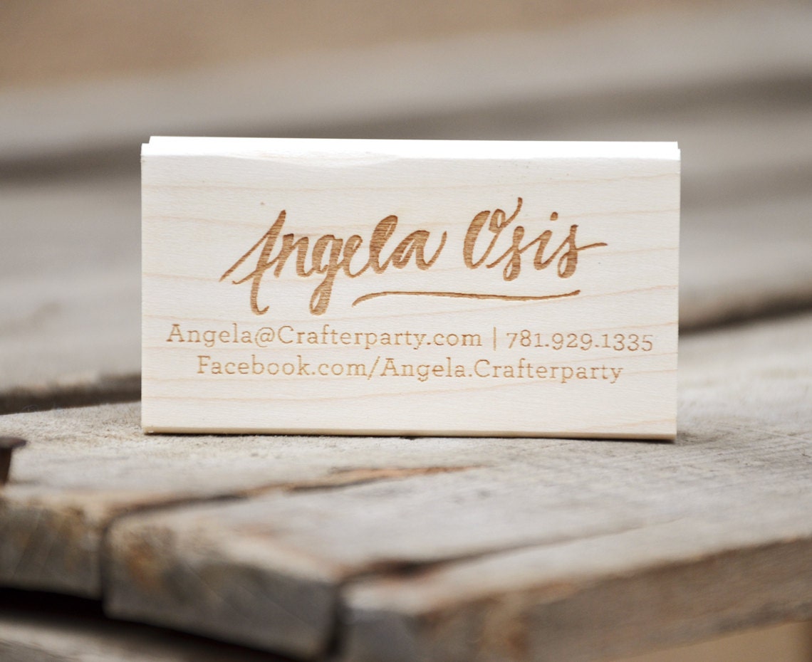 Business Card Stamp Logo Rubber Stamp Custom Handwritten | Etsy